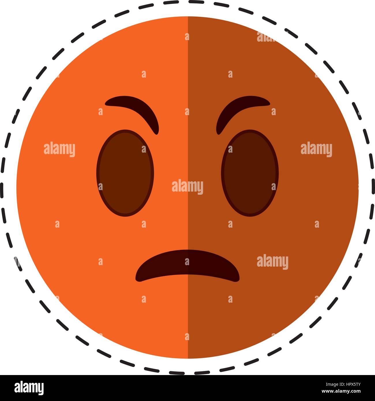 cartoon angry emoticon funny icon Stock Vector Image & Art - Alamy