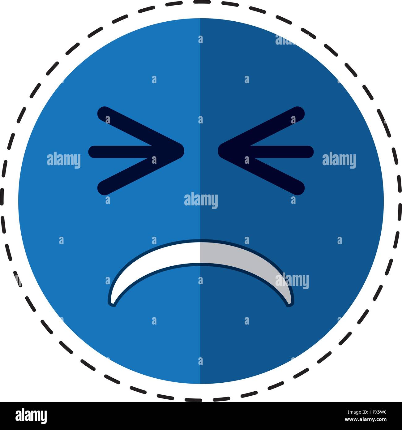 cartoon unhappy face emoticon funny Stock Vector Image & Art - Alamy