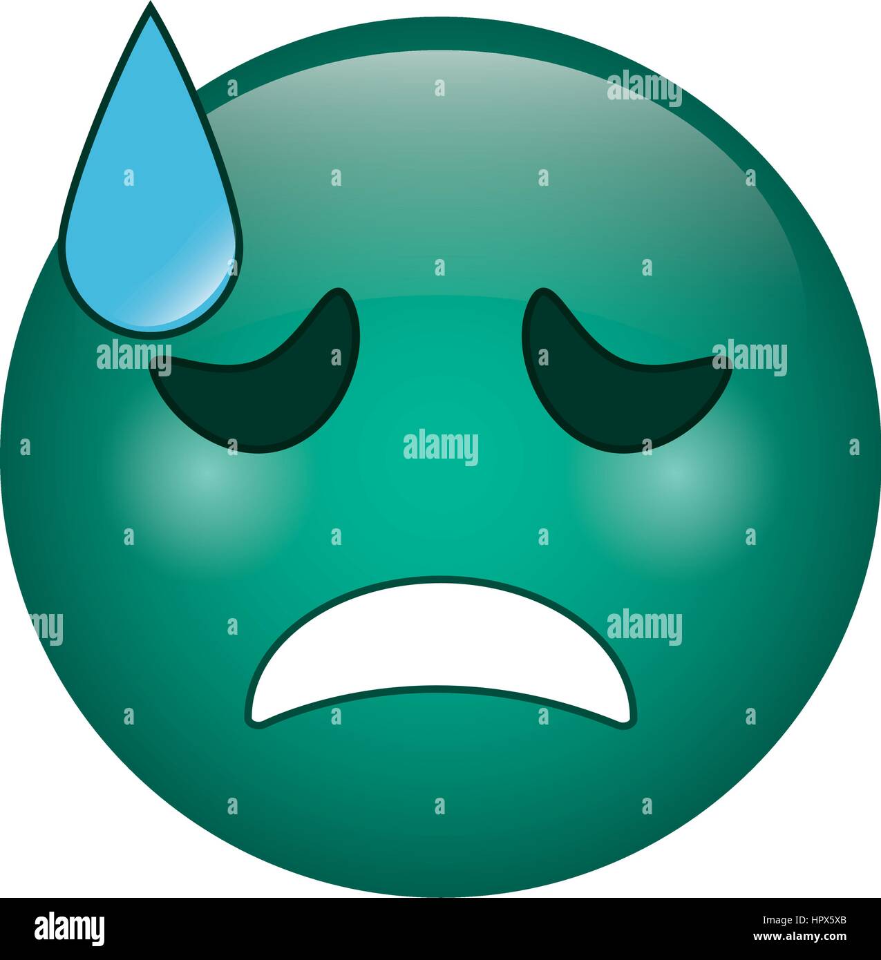 Sad face crying cartoon emoticon doodle icon drawing hi-res stock ...