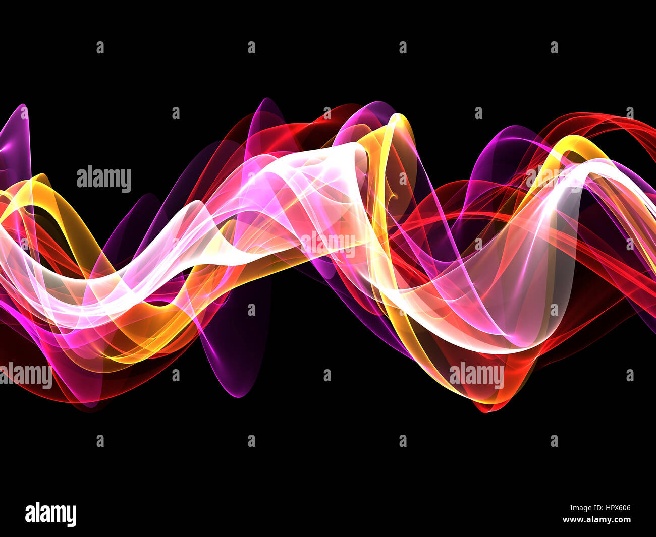 Colorful neon glowing waves abstract hi-res stock photography and ...