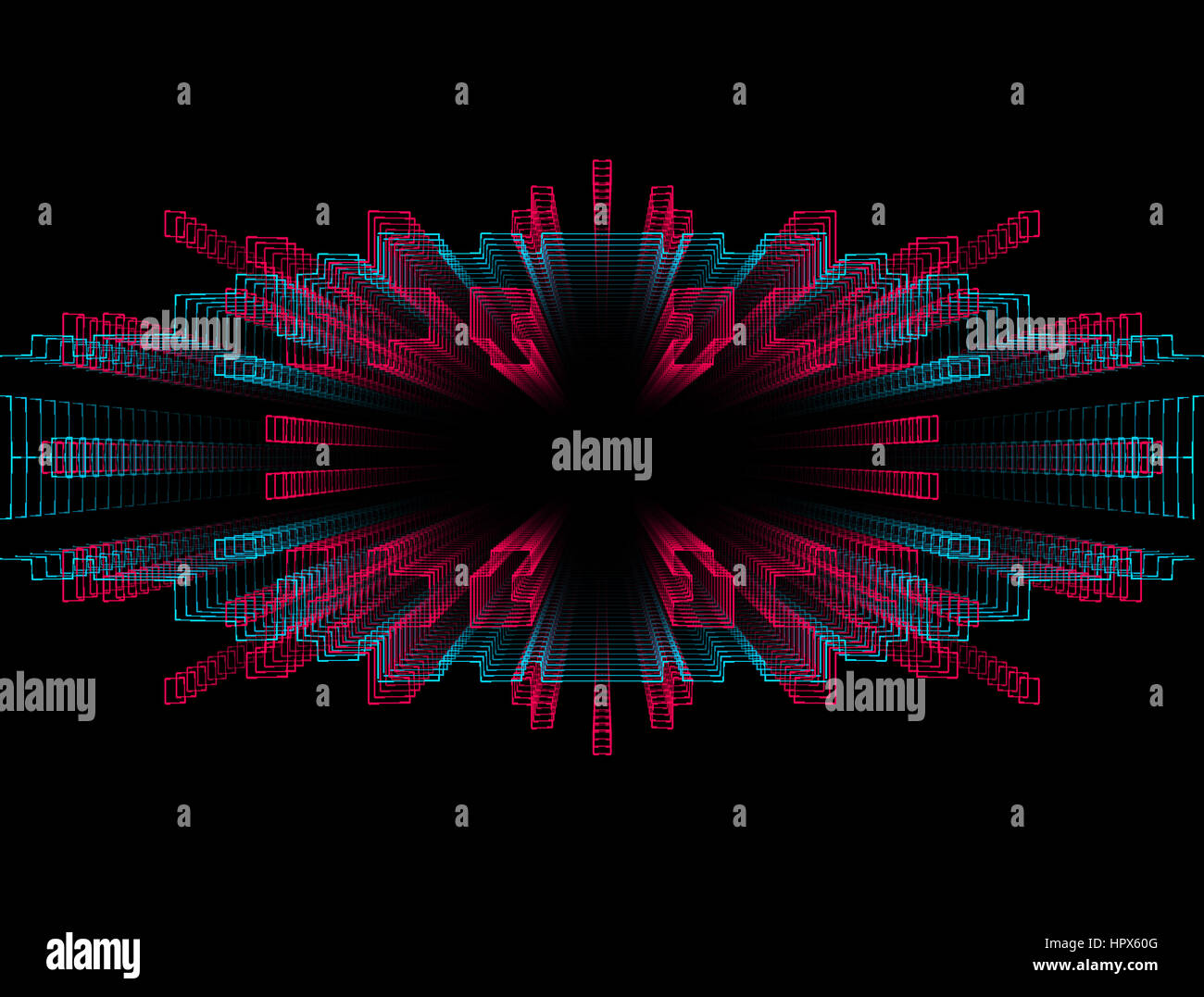 abstract 3D geometric rectangular linear template Stock Photo - Alamy