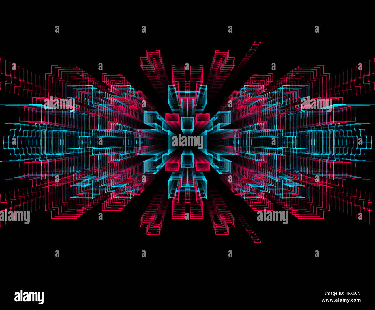 abstract 3D geometric rectangular linear template Stock Photo - Alamy