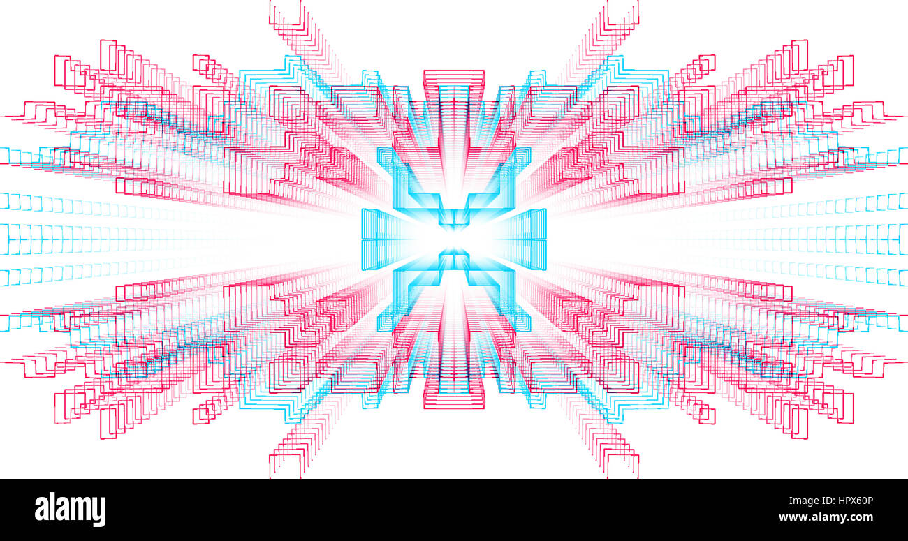 abstract 3D geometric rectangular linear template Stock Photo - Alamy