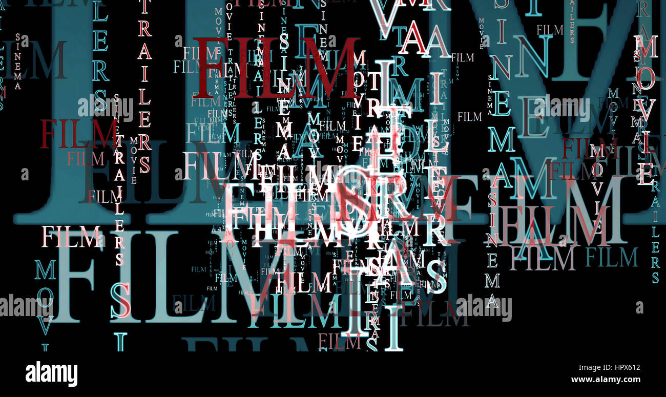 Poster template for advertisement the film. Text graphics Stock Photo ...