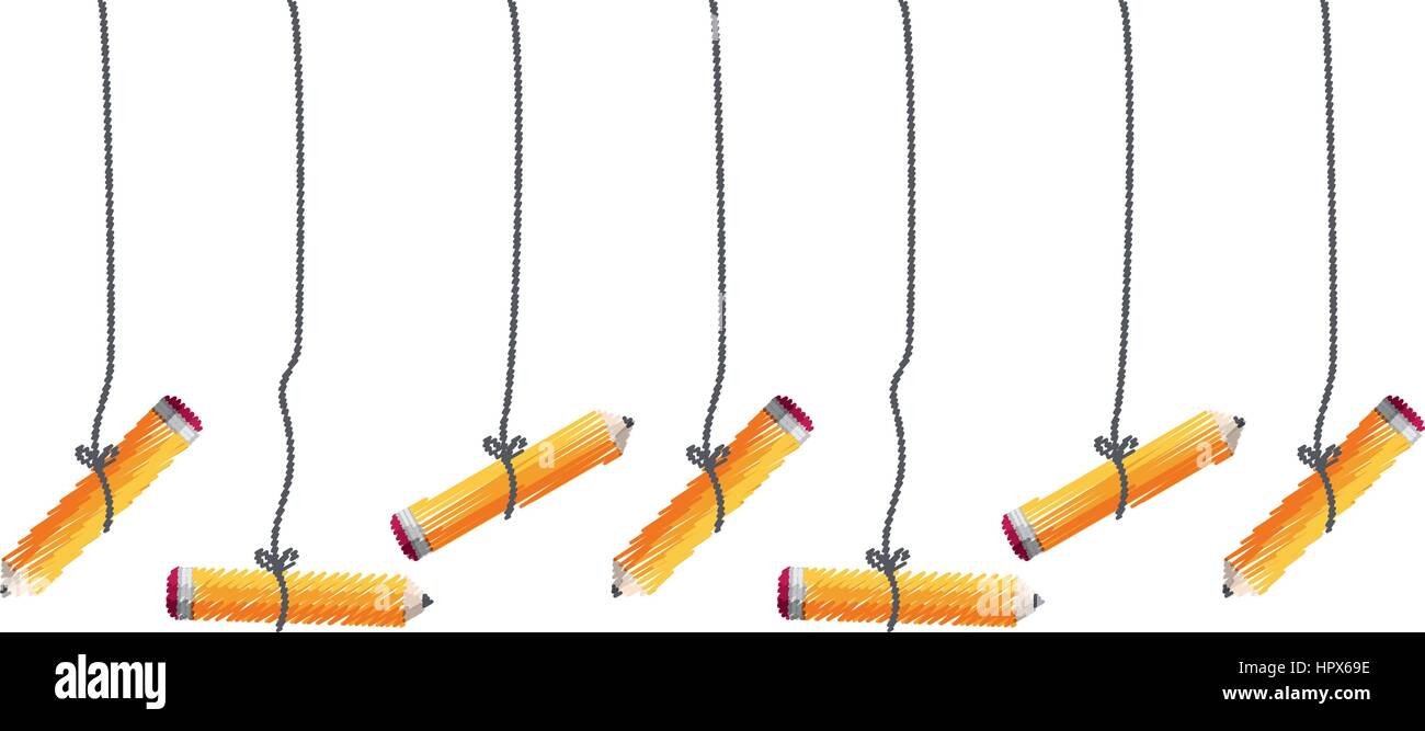 drawing pencil school hanging Stock Vector Image & Art - Alamy