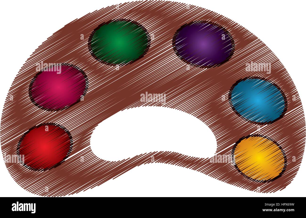 palette paint school Stock Vector Image & Art - Alamy