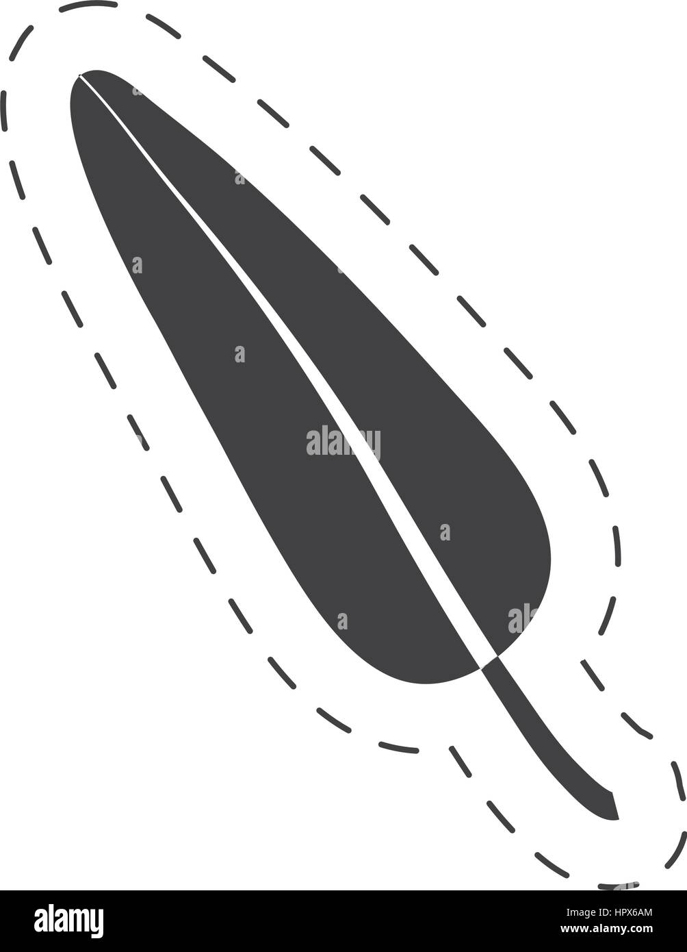 dark feather bird decoration thin line Stock Vector Image & Art - Alamy