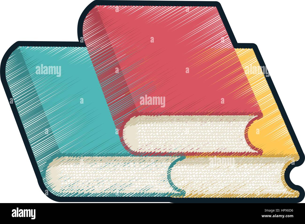 drawing books school utensil Stock Vector Image & Art - Alamy