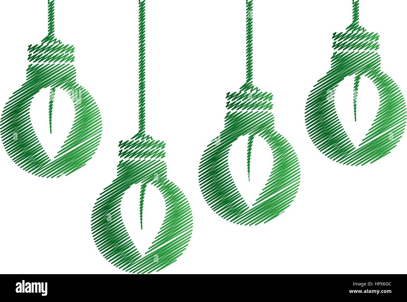 drawing bulbs hanging environment design Stock Vector Image & Art - Alamy