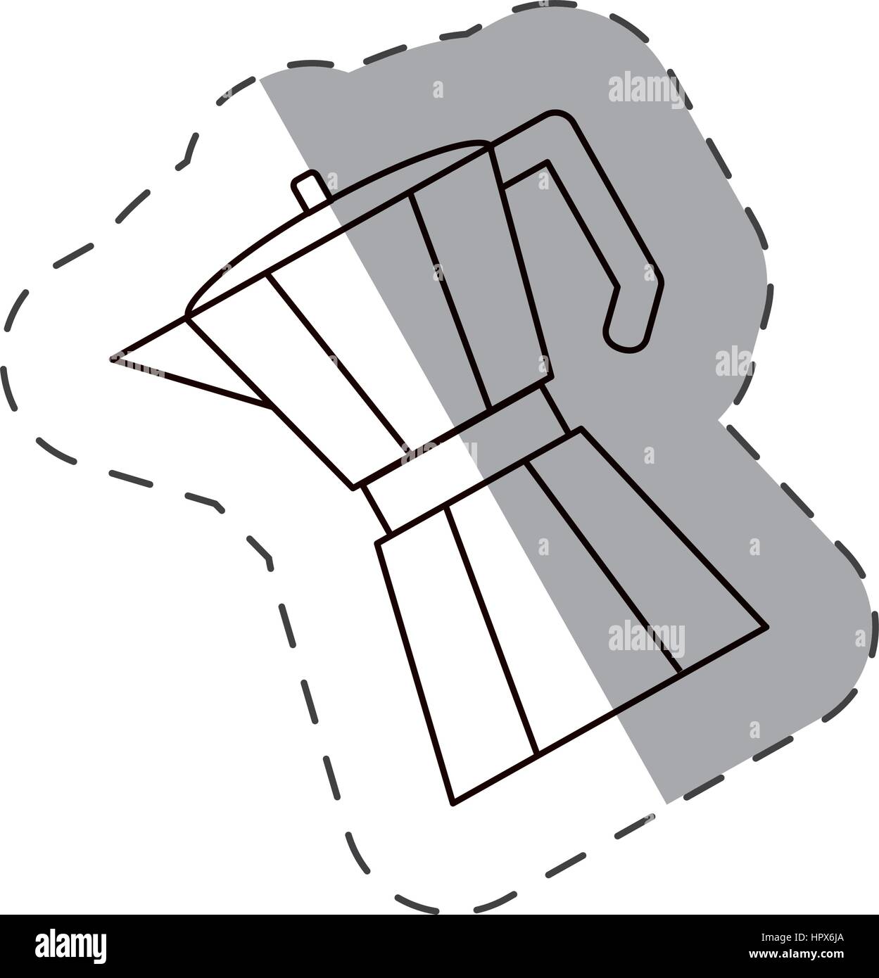 coffee pot handle line Stock Vector Image & Art - Alamy