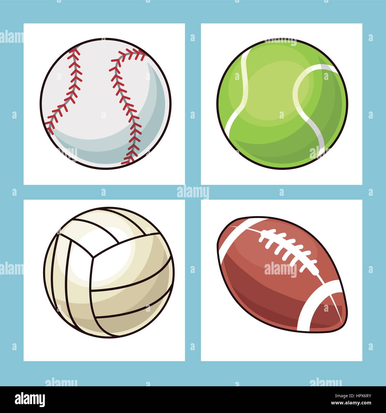 collection balls sport icons Stock Vector Image & Art - Alamy