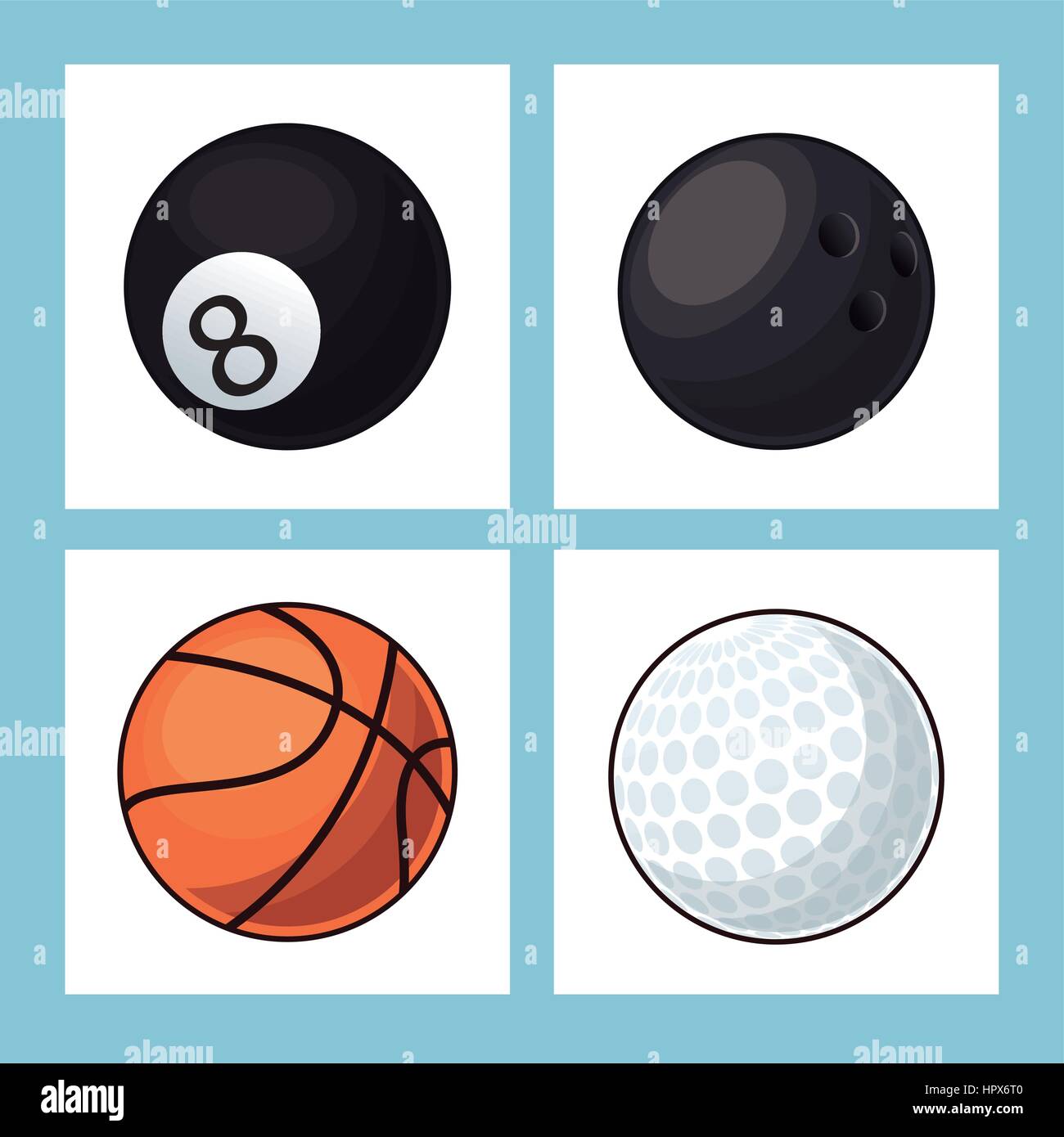 collection balls sport icons Stock Vector Image & Art - Alamy