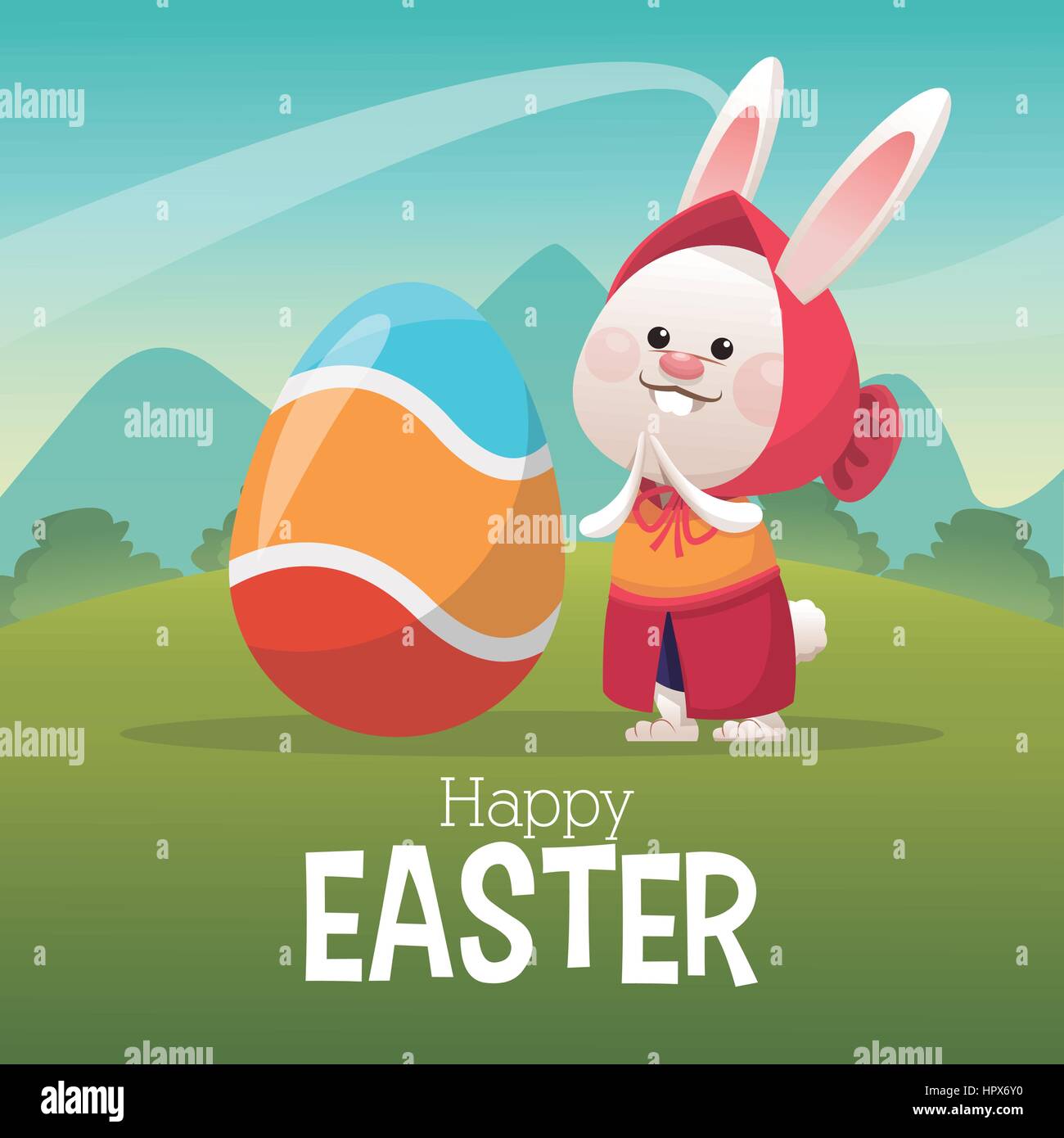 Spring landscape girl Stock Vector Images - Alamy