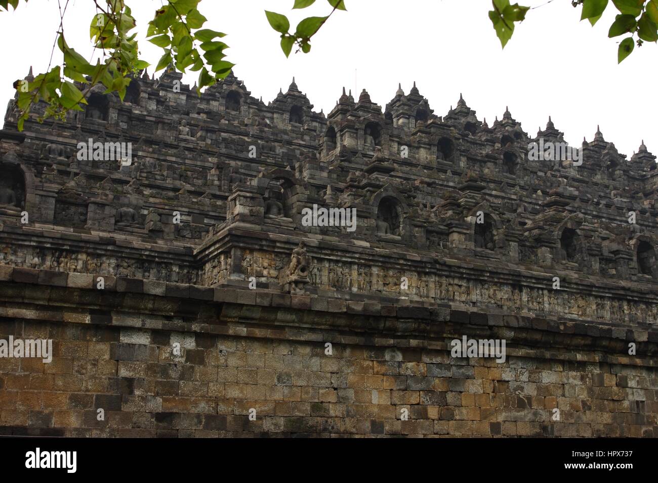 Borobudur temple stupas near Yogyakarta, Java, Indonesia Stock Photo ...