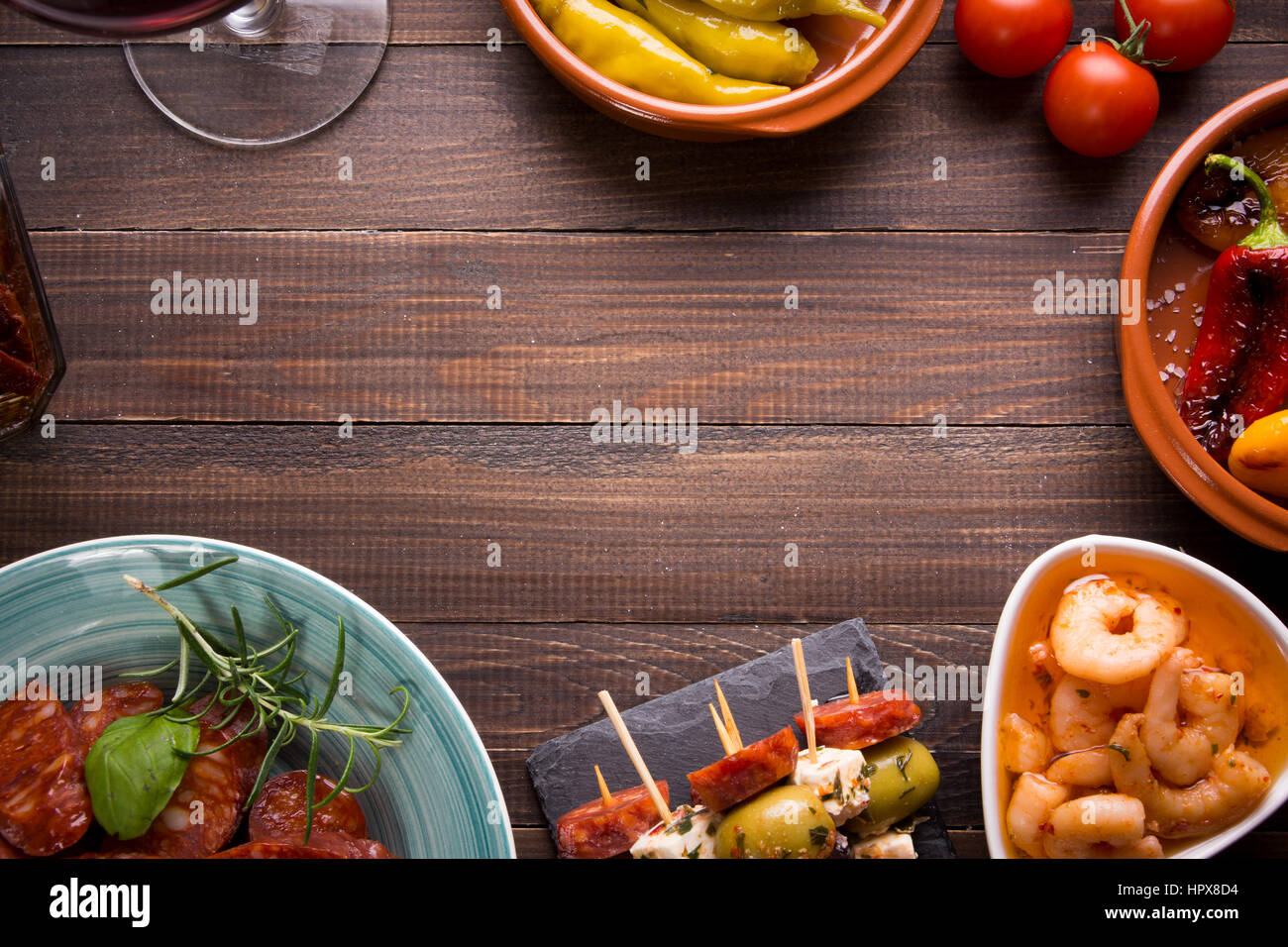 Tapas traditional spanish sandwiches starters hi-res stock photography ...