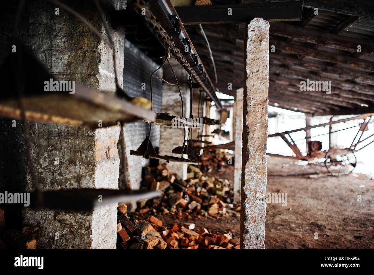 Old soviet plant for the production of bricks Stock Photo - Alamy