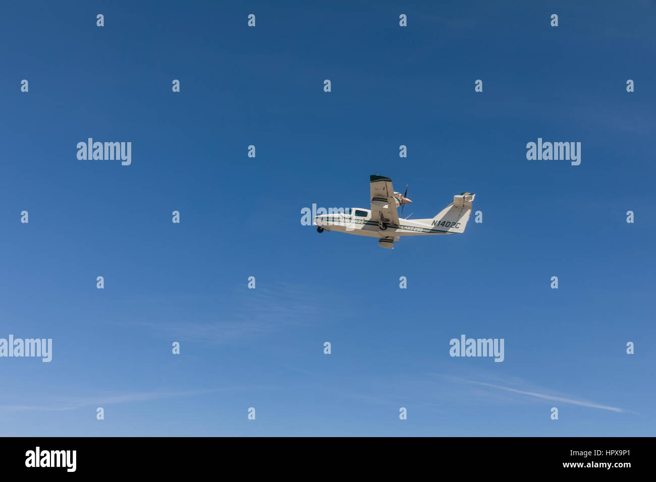 ST. PETERSBURG, USA - FEBR 16, 2017: Flying hydroplane. Plane Lake on ...