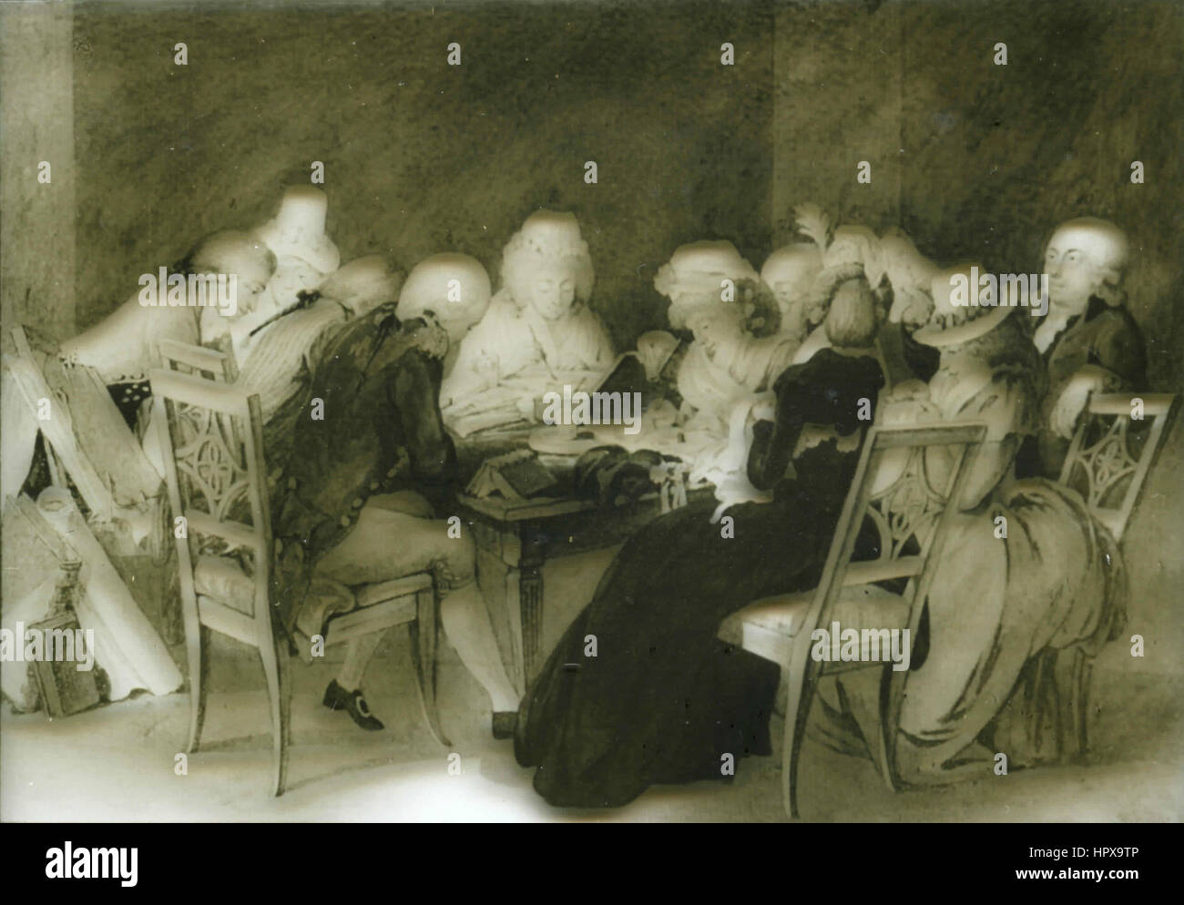 Reception in honor of duchess Anna Amalia, Germany 1795 Stock Photo - Alamy