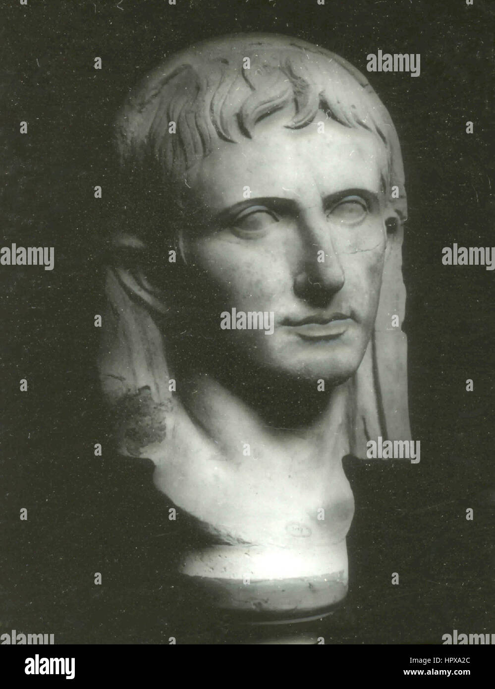 Head of Augustus, Etruscan Museum, Chiusi, Italy Stock Photo - Alamy