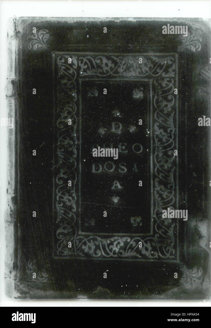 Front cover of an old manuscript book Theodosia Stock Photo - Alamy