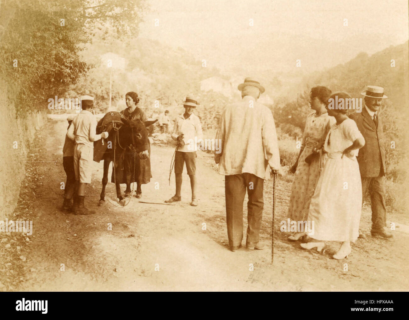 Family outing donkey hi-res stock photography and images - Alamy