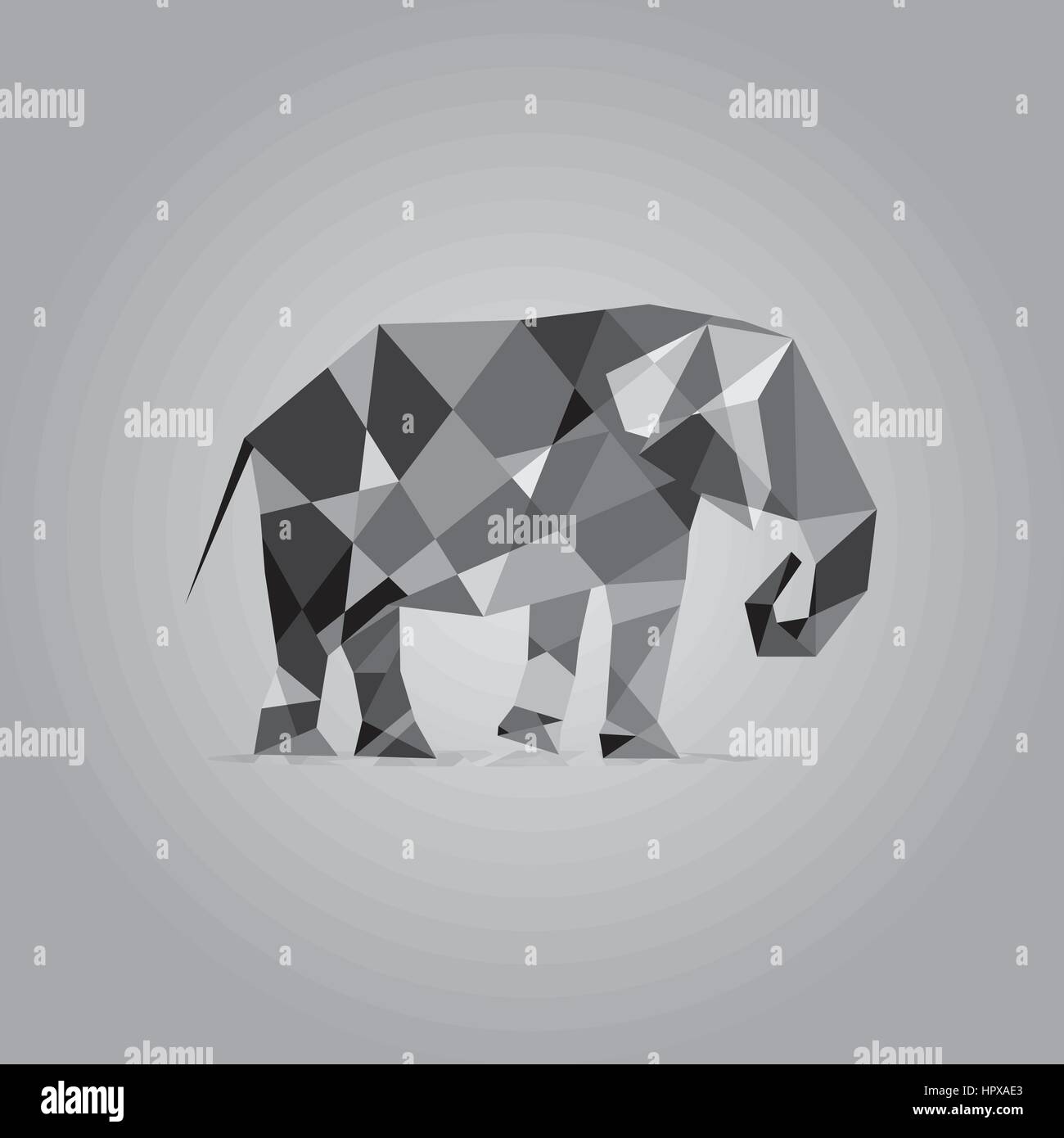 Elephant in polygon cubist style vector Stock Vector Image & Art - Alamy