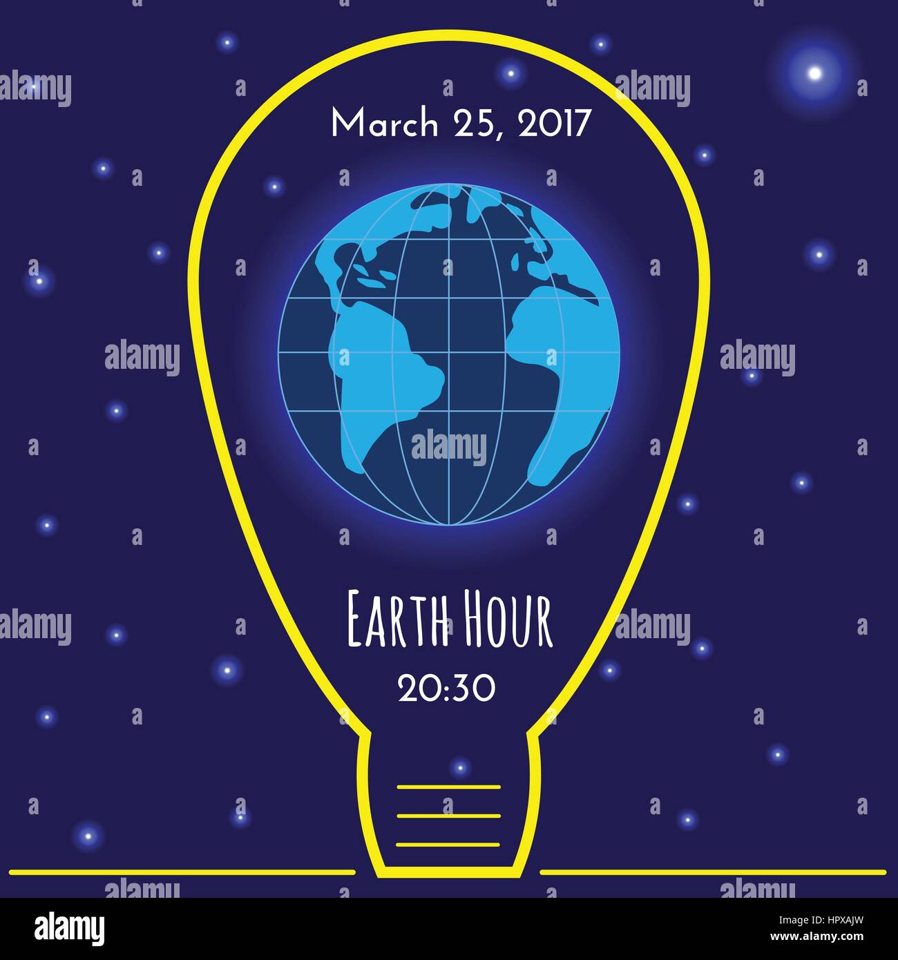 Planet earth bulb light Stock Vector Images - Alamy
