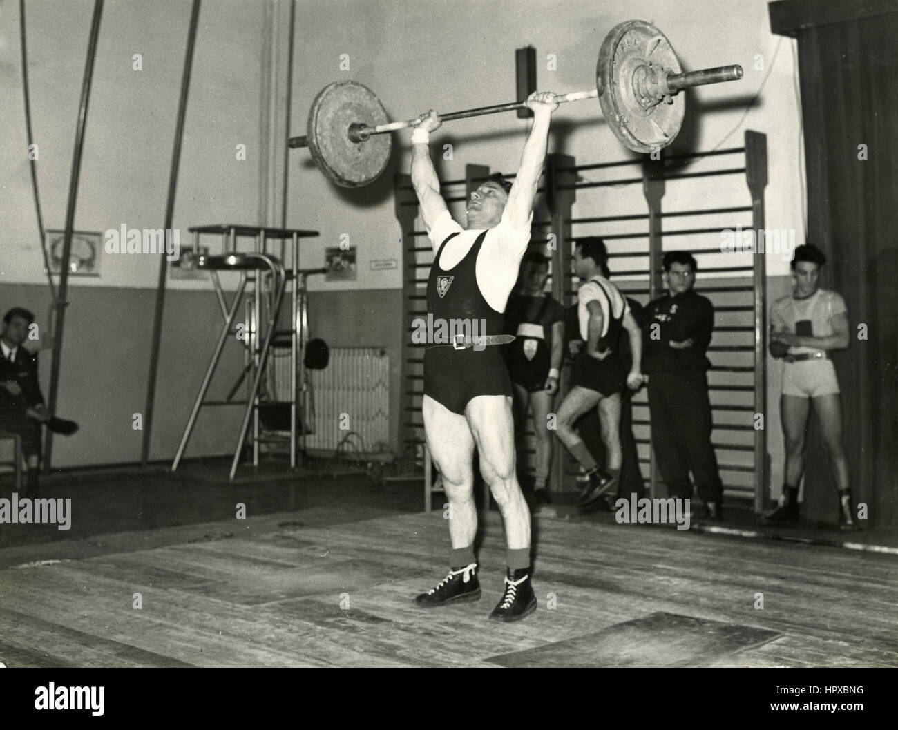 Weightlifters in the gym, Italy Stock Photo - Alamy