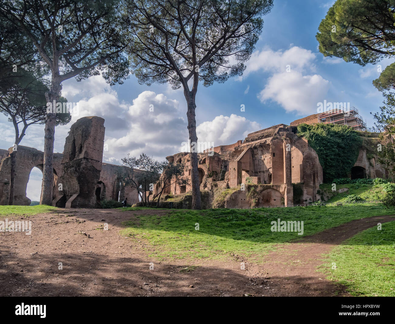 Palatine hill in Forum Romanum Rome, Italy Stock Photo - Alamy