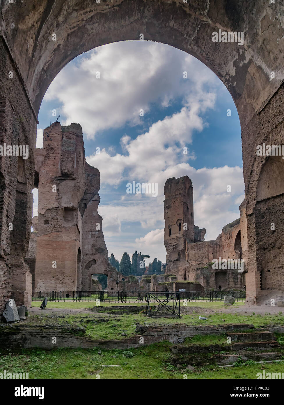 Baths of Caracalla in ancient Rome, Italy Stock Photo - Alamy