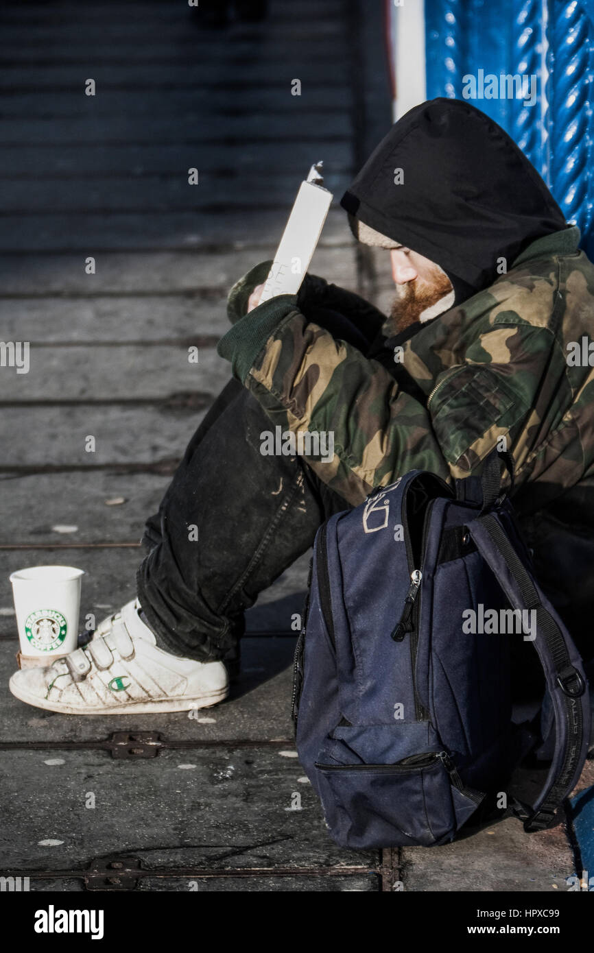 Homeless people sleeping rough in London Featuring: Atmosphere, View ...