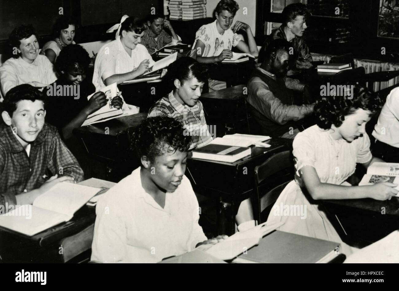 First integrated classes, Freeport Long Island, USA Stock Photo - Alamy