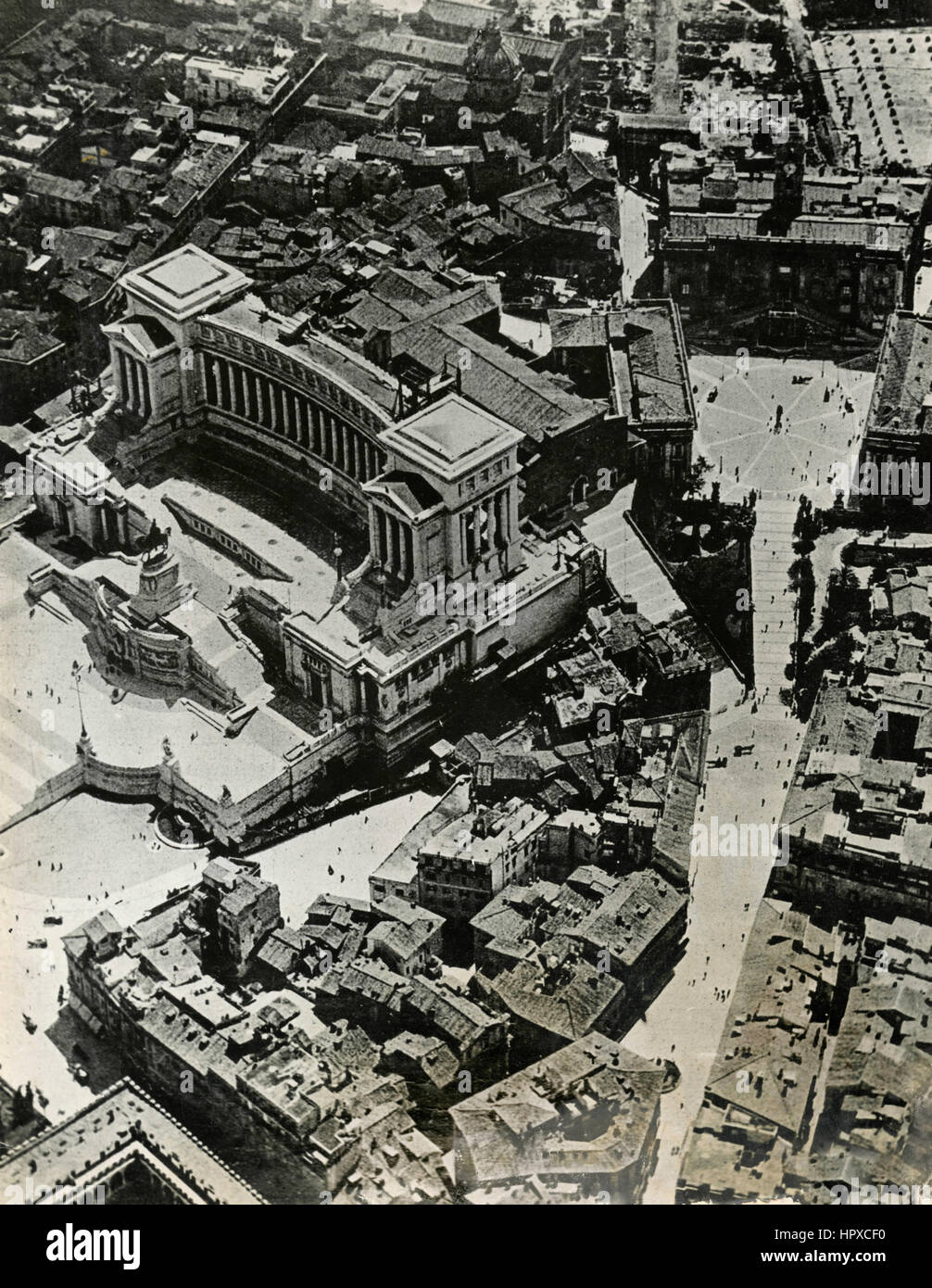 Aereal view of Rome, Italy before 1931 Stock Photo - Alamy
