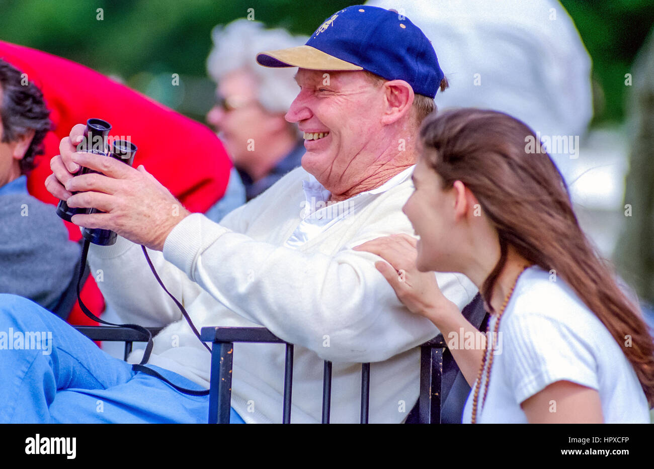 A Kerry Packer-sponsored polo tournament at Cowdray Park, Easebourne ...