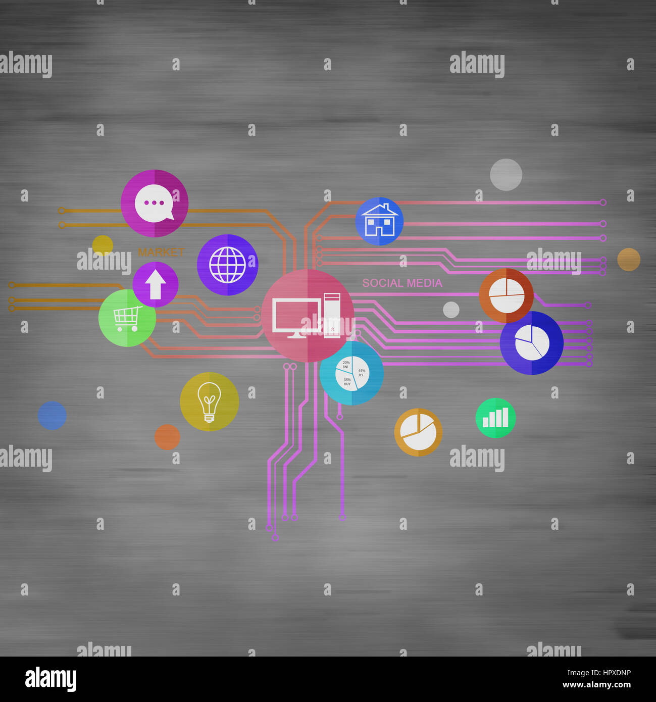 Group of colorful application icons on wall background Stock Photo - Alamy