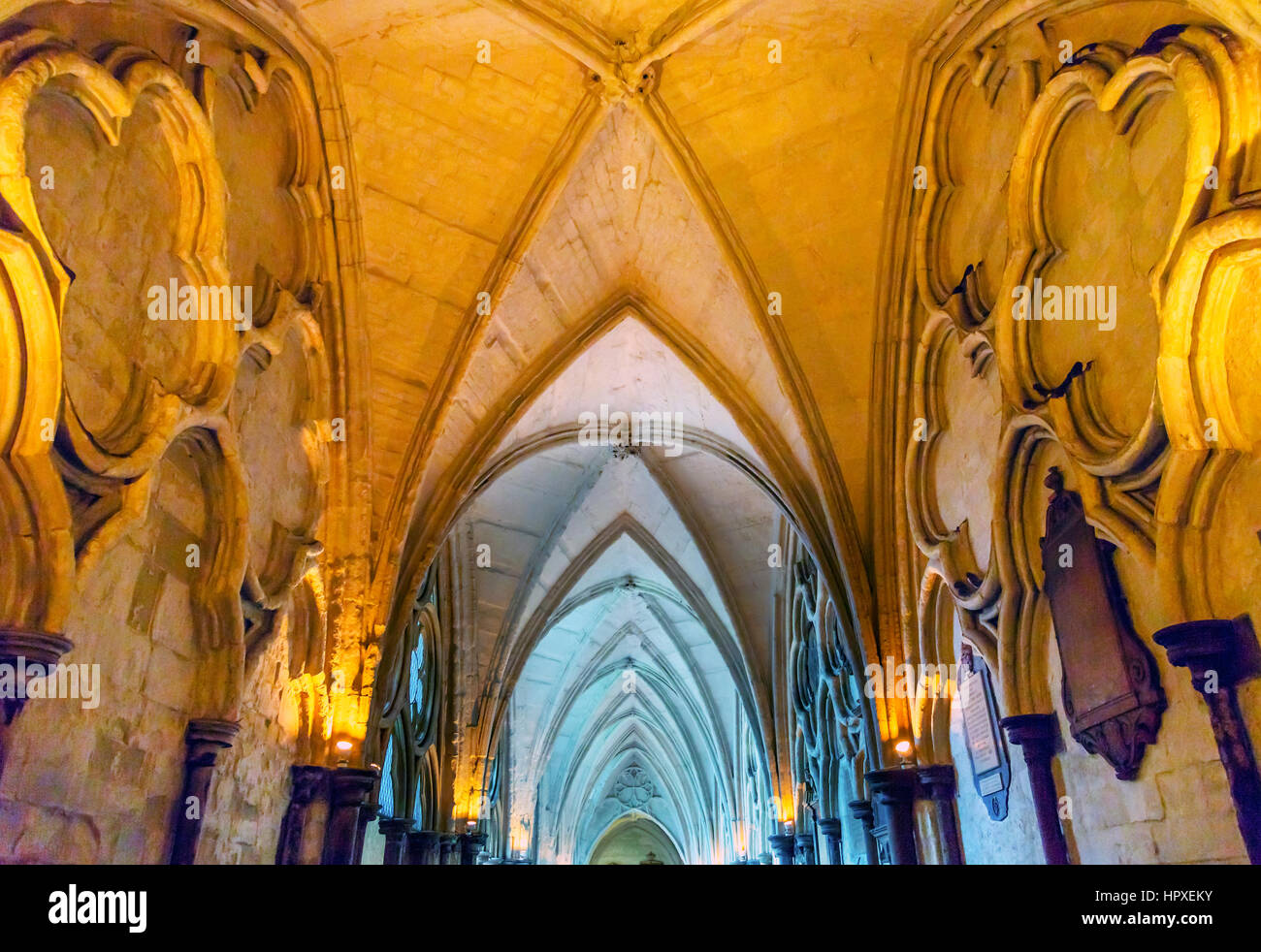 Cloisters Interior Arches 13th Century Westminster Abbey Church London ...