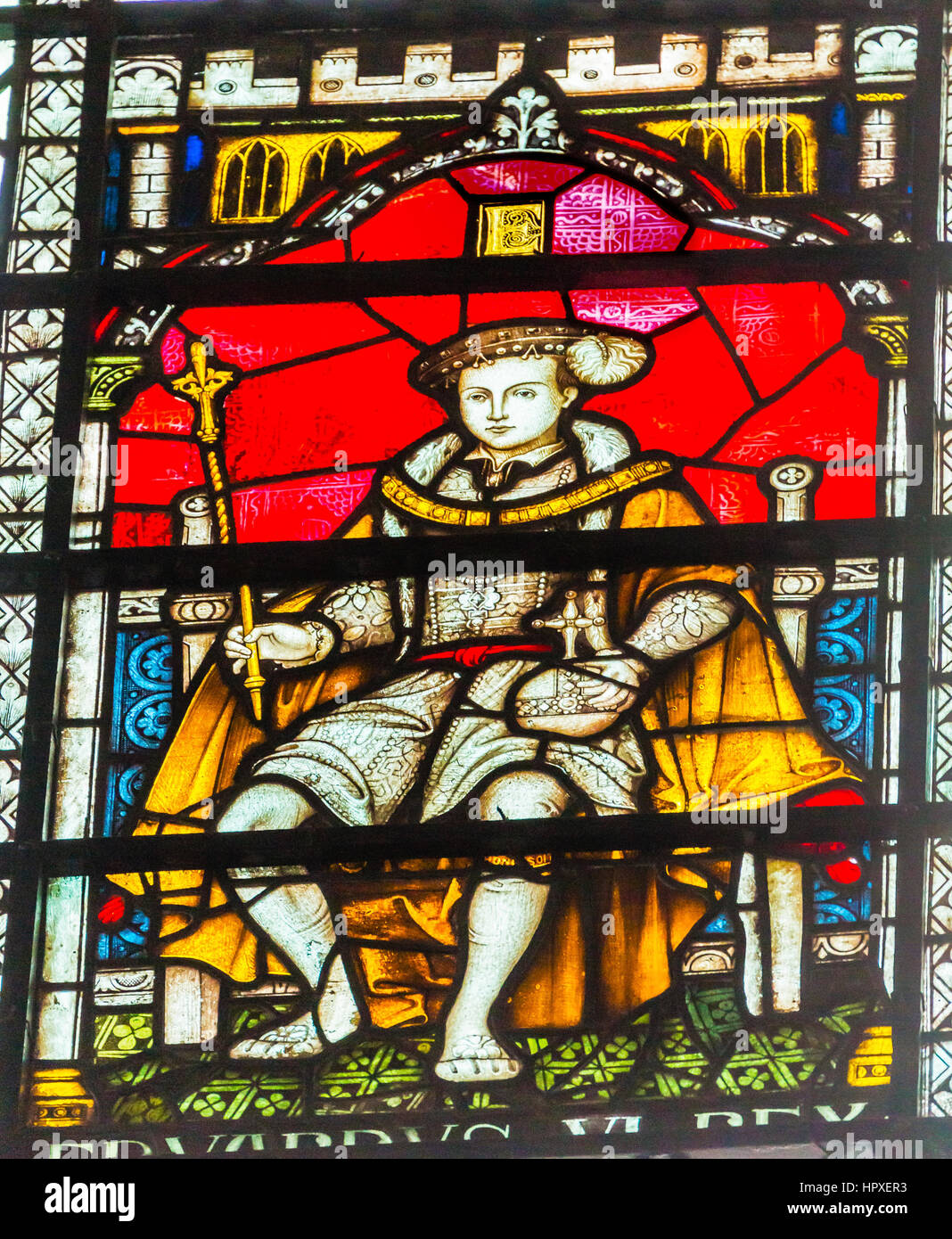 King Edward Vi Stained Glass 13th Century Chapter House Westminster ...