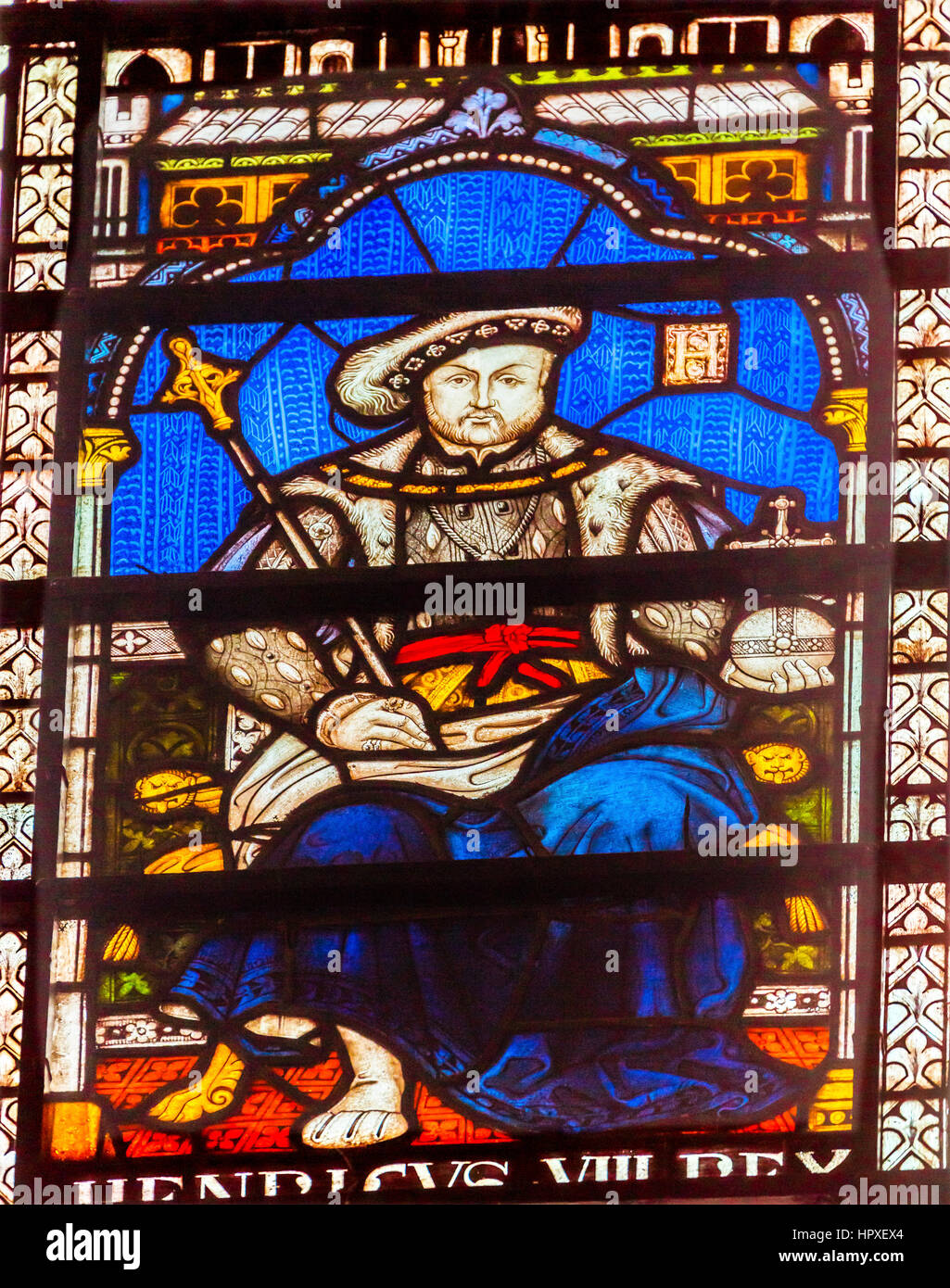 King Henry VIII Stained Glass 13th Century Chapter House Westminster ...