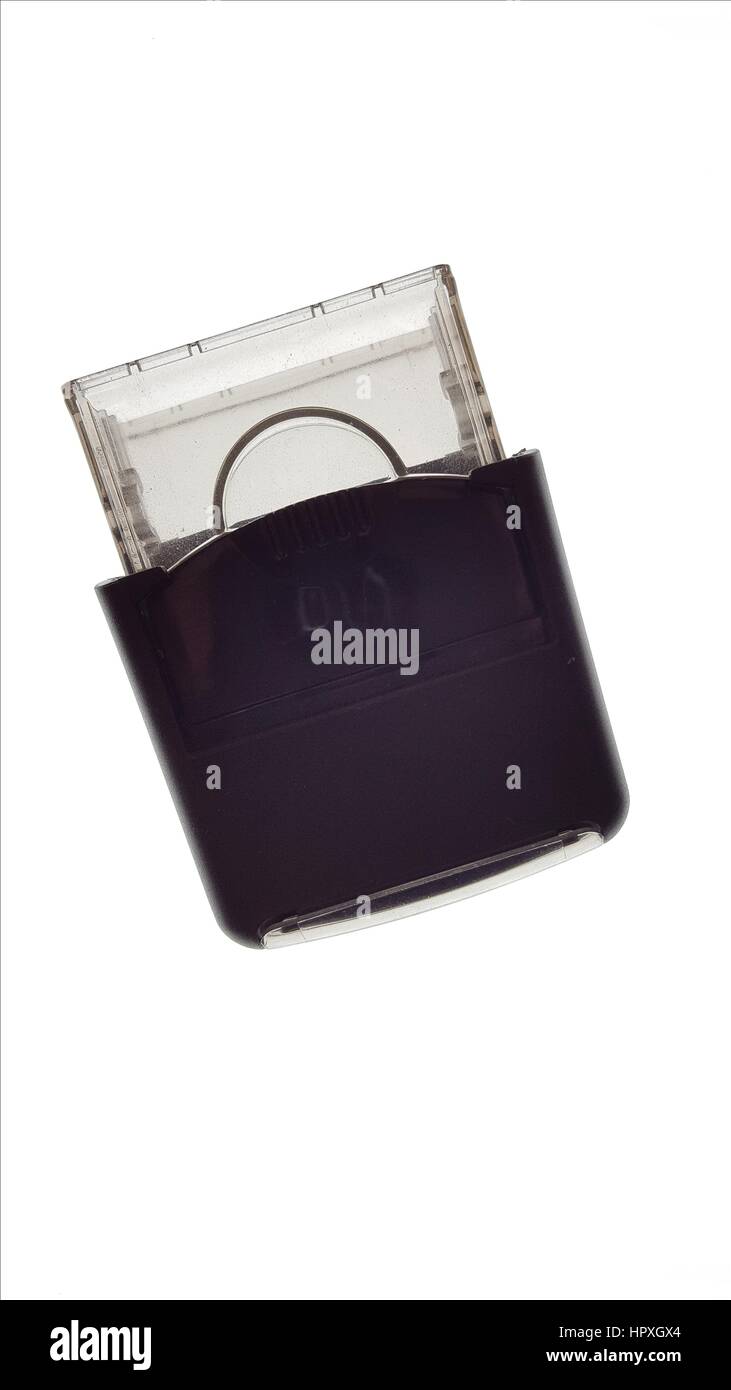 Self inking rubber stamp isolated on bright white background, October ...