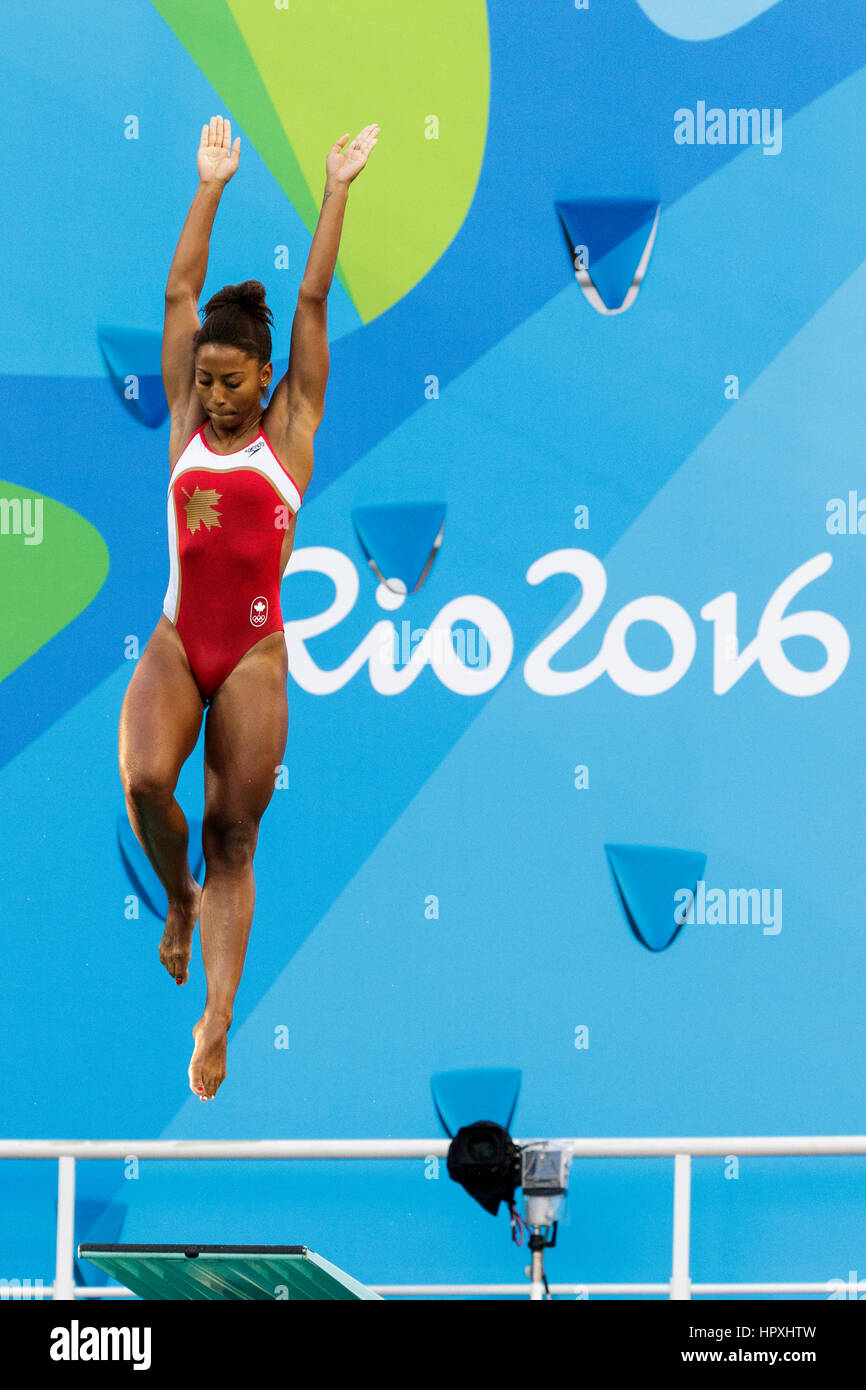Rio de Janeiro, Brazil. 14 August 2016 Jennifer Abel (CAN) competes in ...