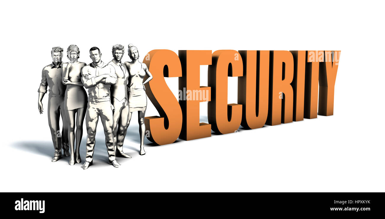 Business People Team Focusing on Improving Security as a Concept Stock ...