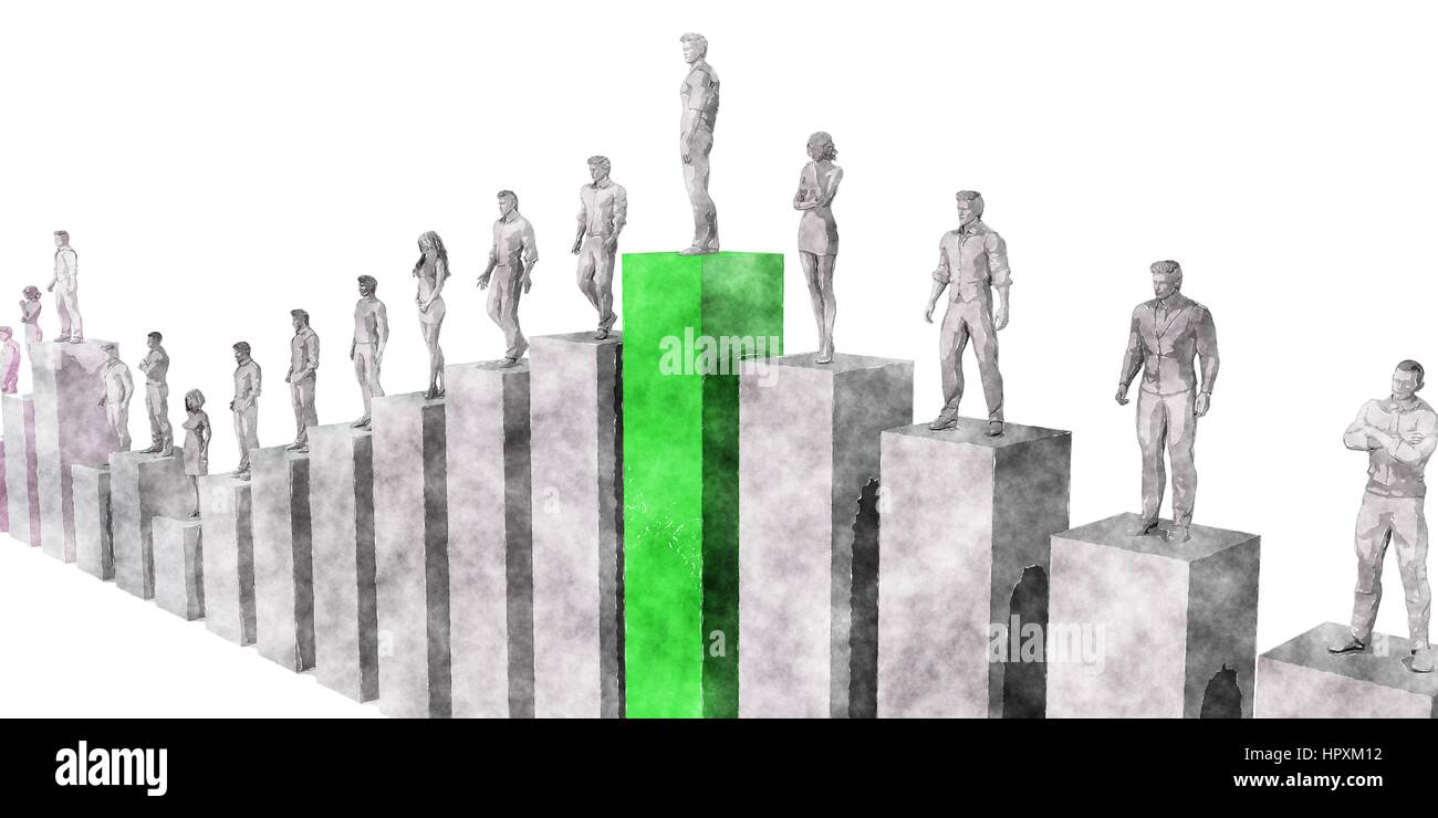Career Growth and Standing Above the Rest Stock Photo - Alamy