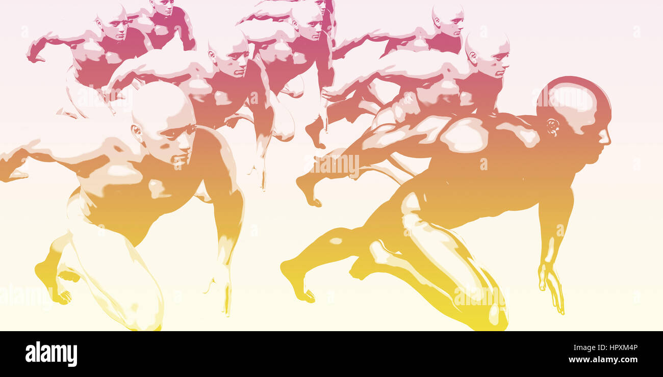 Business Competition With Men Racing to Succeed Stock Photo - Alamy