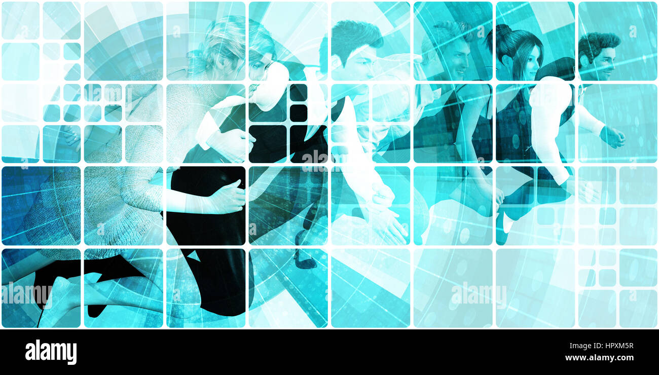 Teamwork Concept as a Business Team Abstract Stock Photo - Alamy