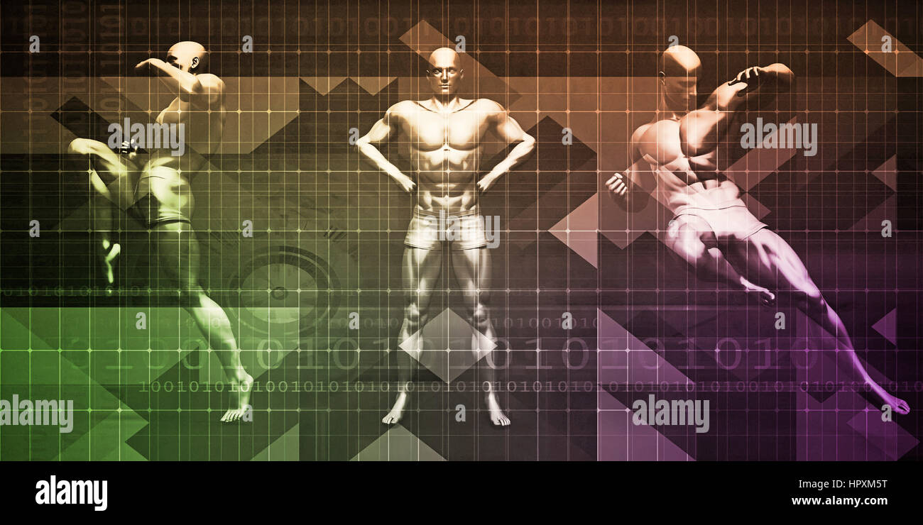 Body Combat Sport Design with Men in Fighting Stance Stock Photo - Alamy