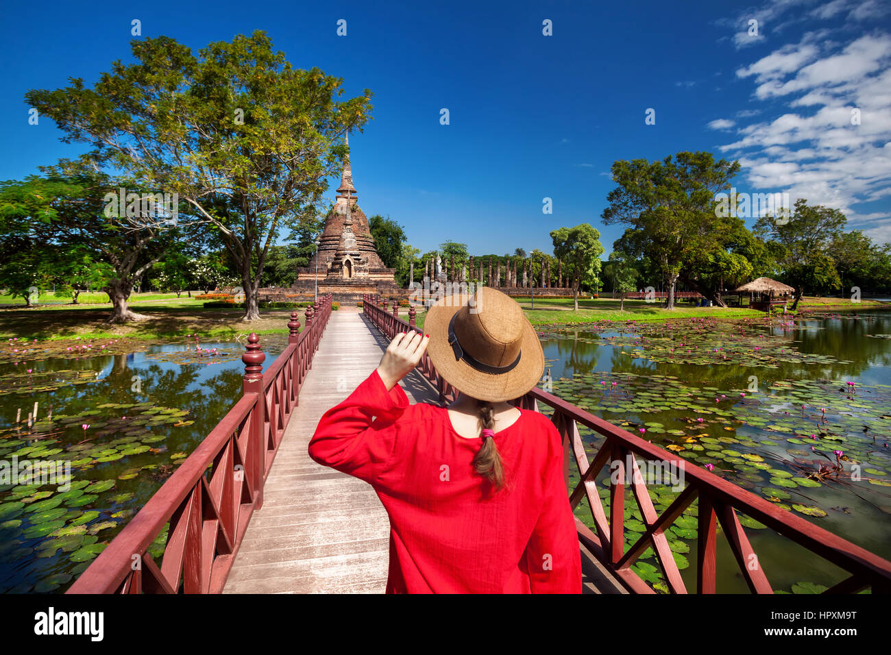 Stupa red woman hat hi-res stock photography and images - Alamy
