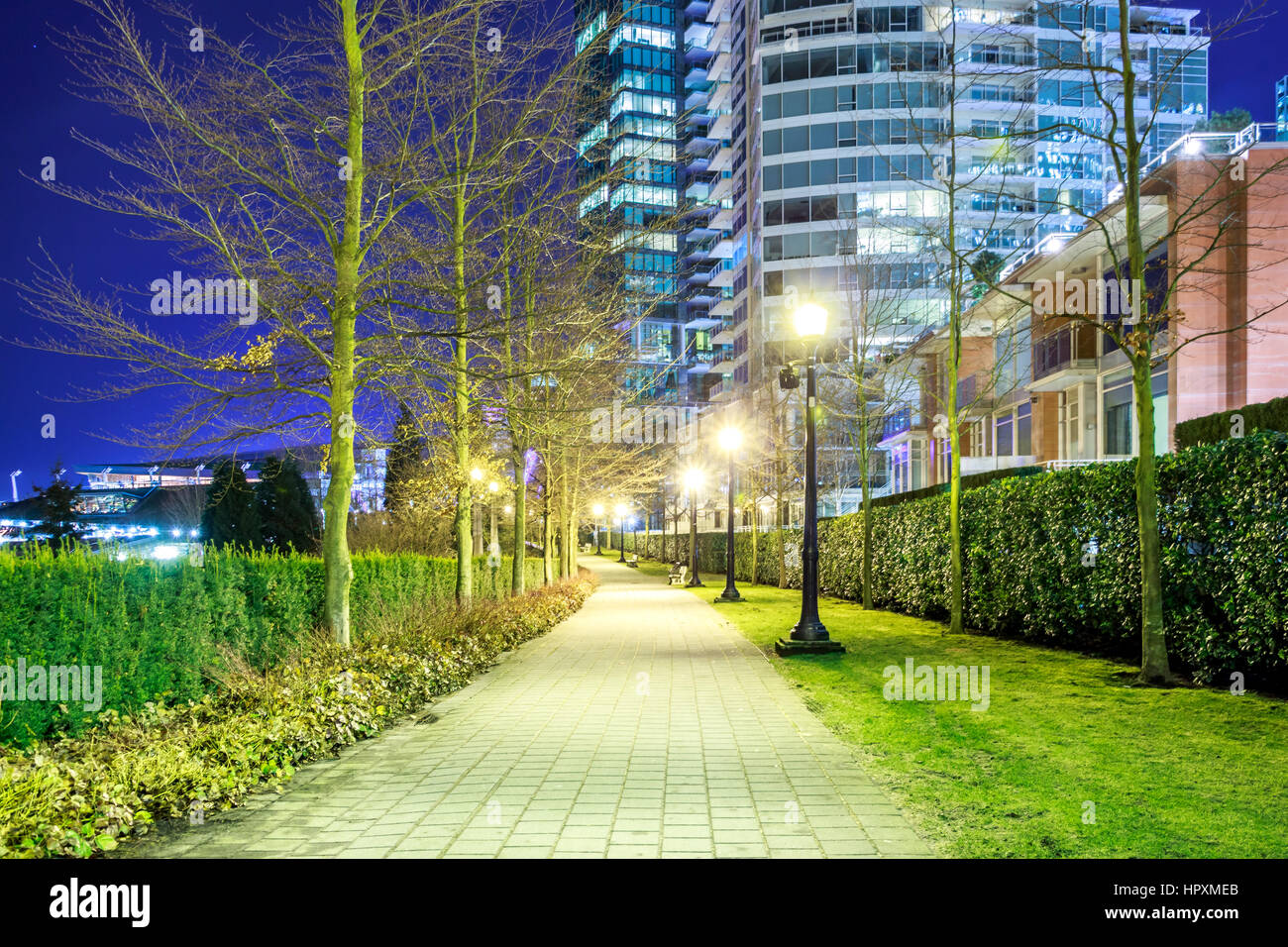 Walk Path Night Stock Photo - Alamy