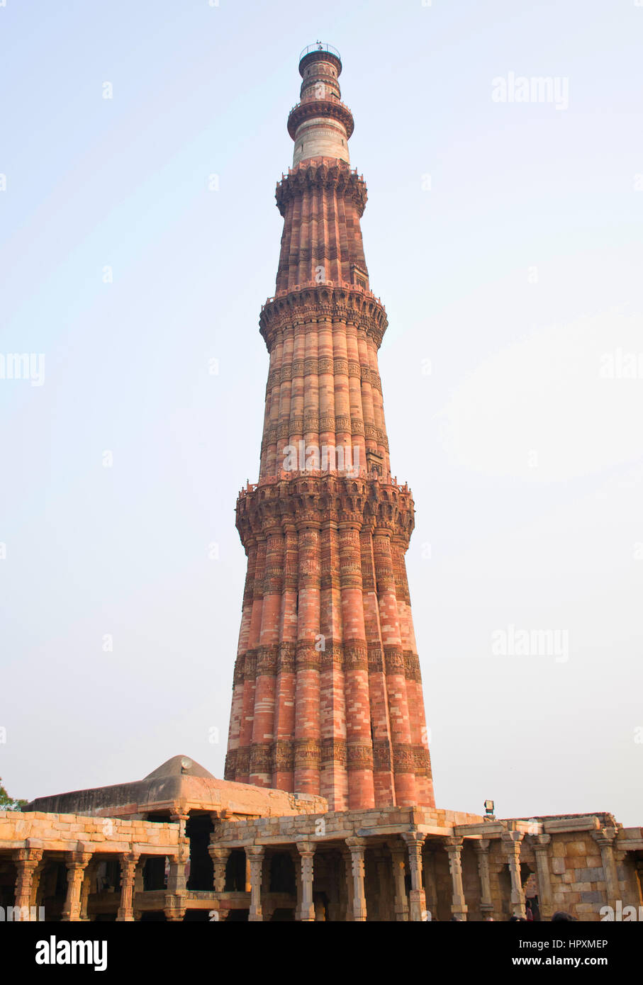 Qutub Minar tallest brick minaret in world with steps leading to top ...