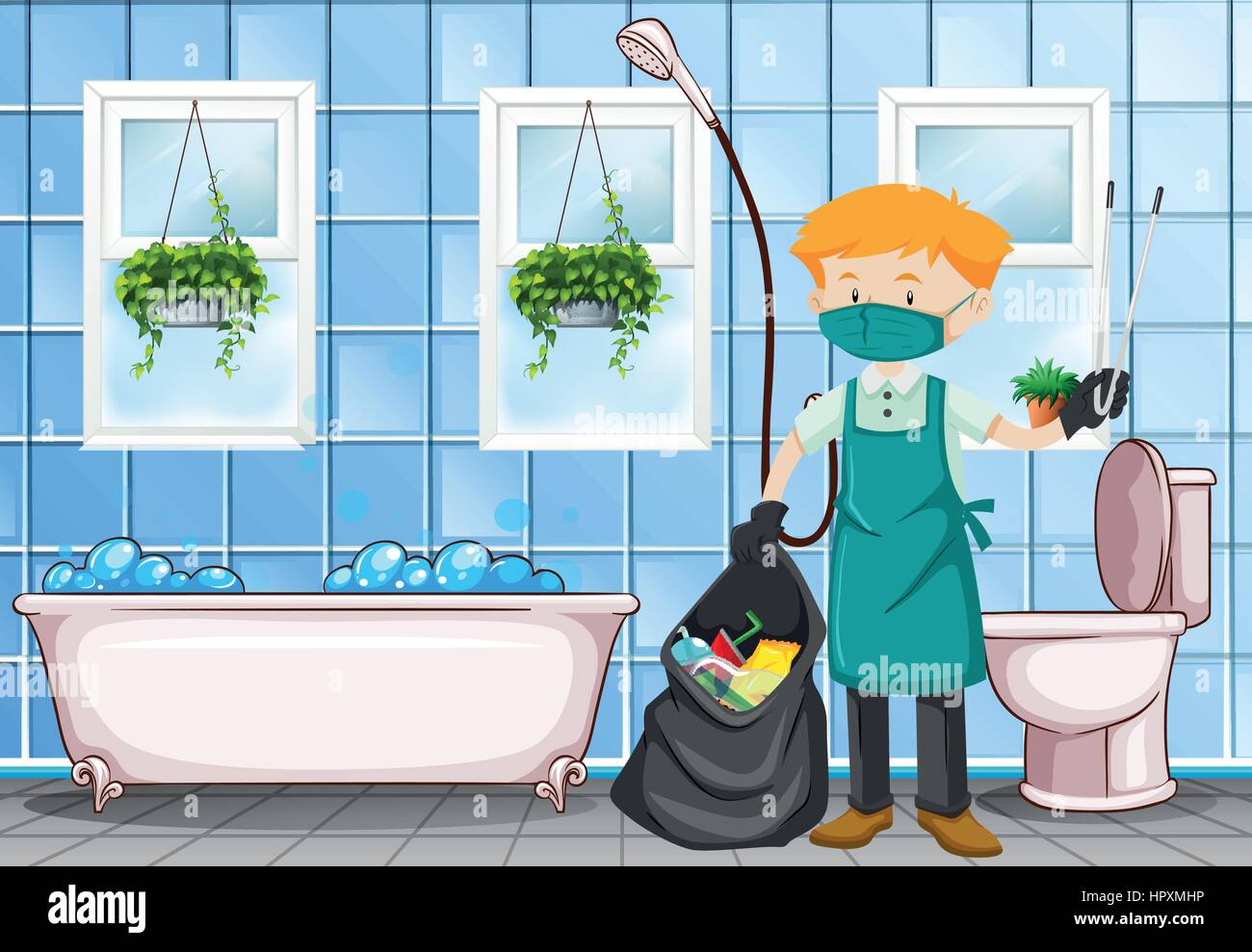 Janitor cleaning toilet hi-res stock photography and images - Alamy