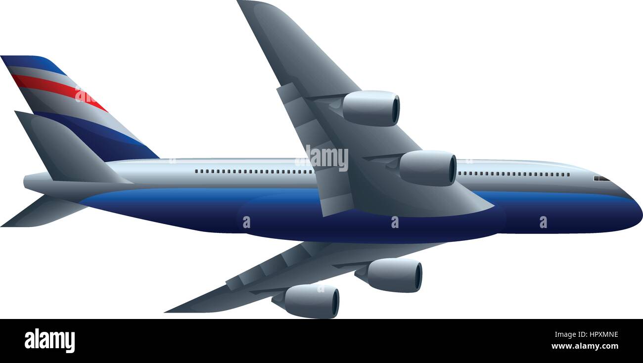 Airplane flying on white background illustration Stock Vector Image ...